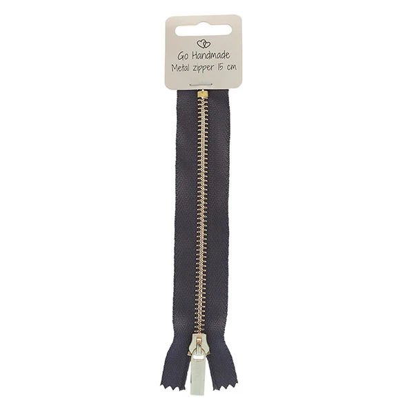 Go Handmade Metal Zipper Gray 15 cm - Buy accessories here