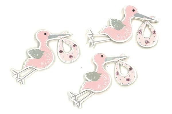 Pink Stork Stickers - Buy here