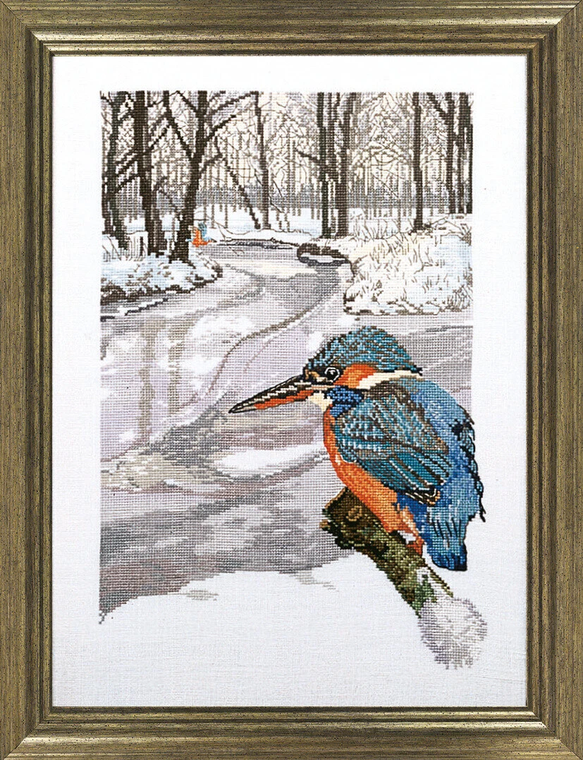 Buy Embroidery Kit Kingfisher 10x14in Today - Fast Delivery