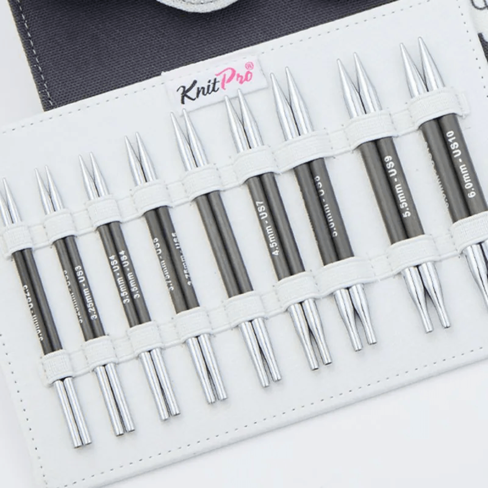 KnitPro Karbonz Special Interchangeable Circular Needle Set, Deluxe, 4 ...