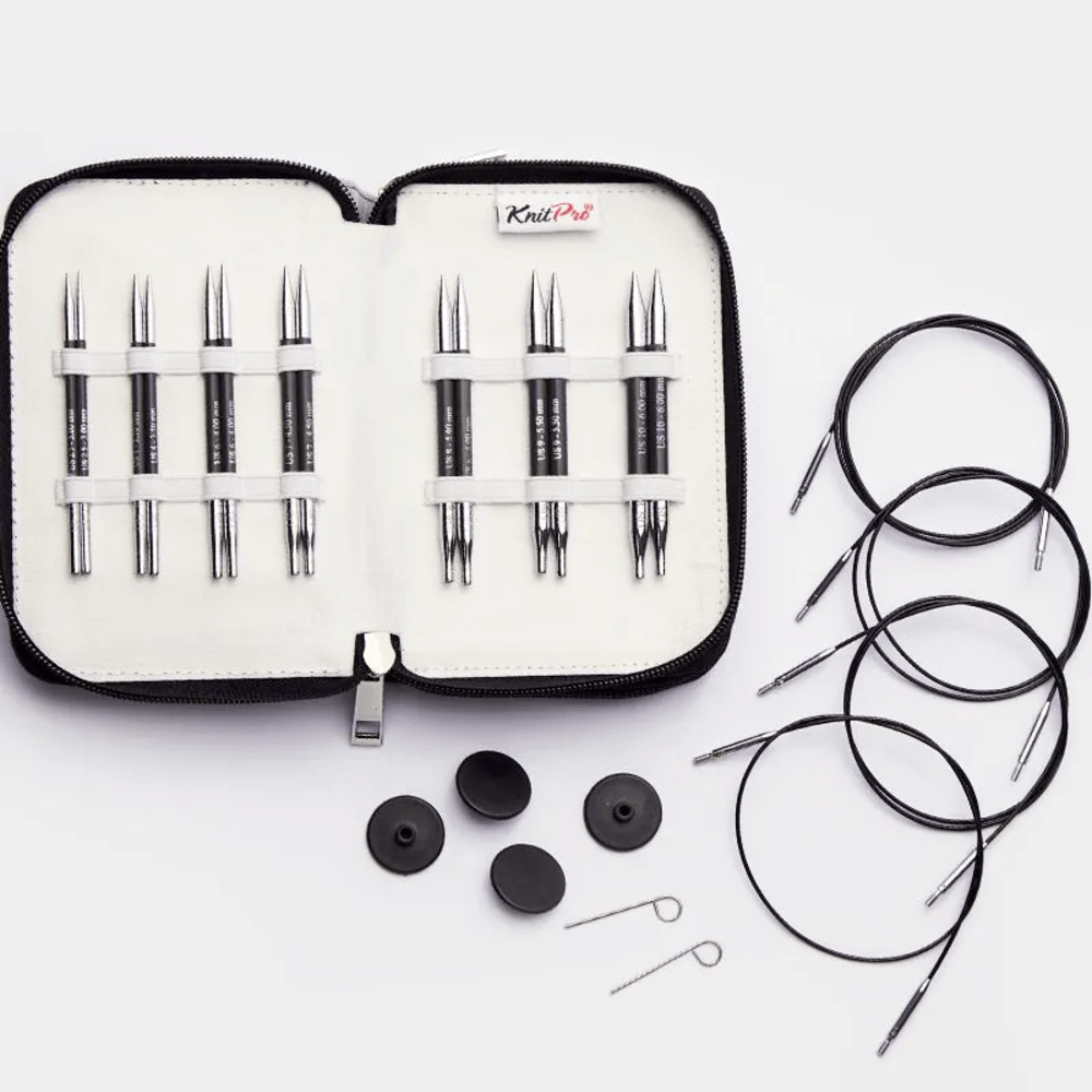 KnitPro Karbonz Special Interchangeable Circular Needle Set, Midi, 4 inches