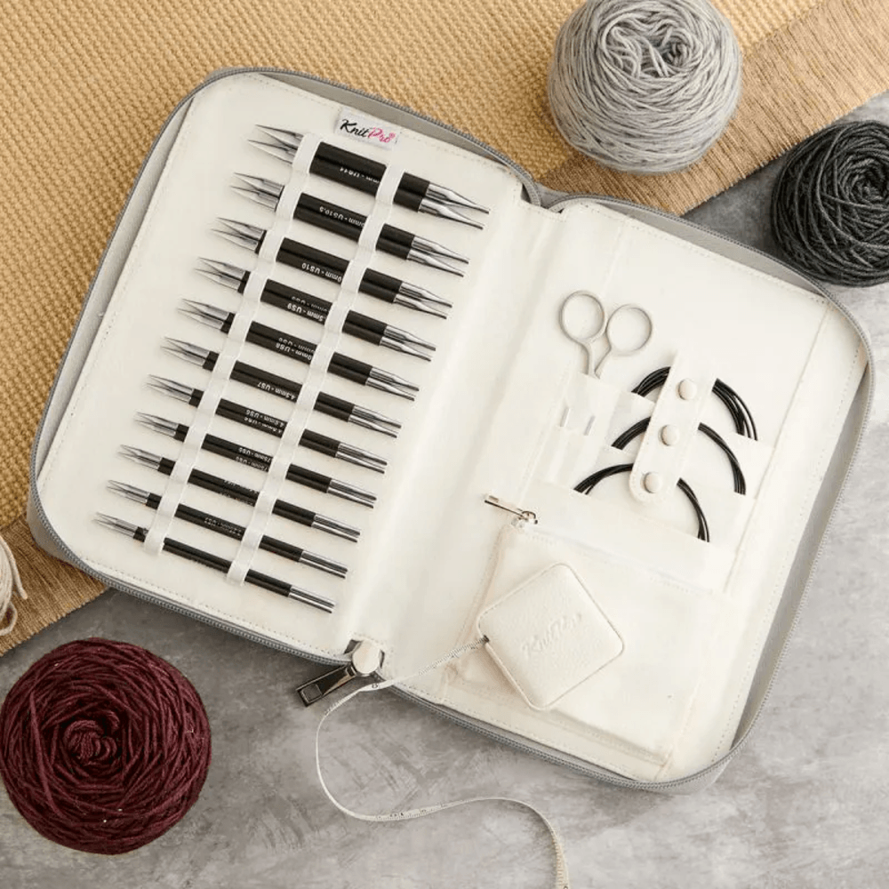 KnitPro Karbonz Normal Interchangeable Circular Needle Set, Regal, 13 cm